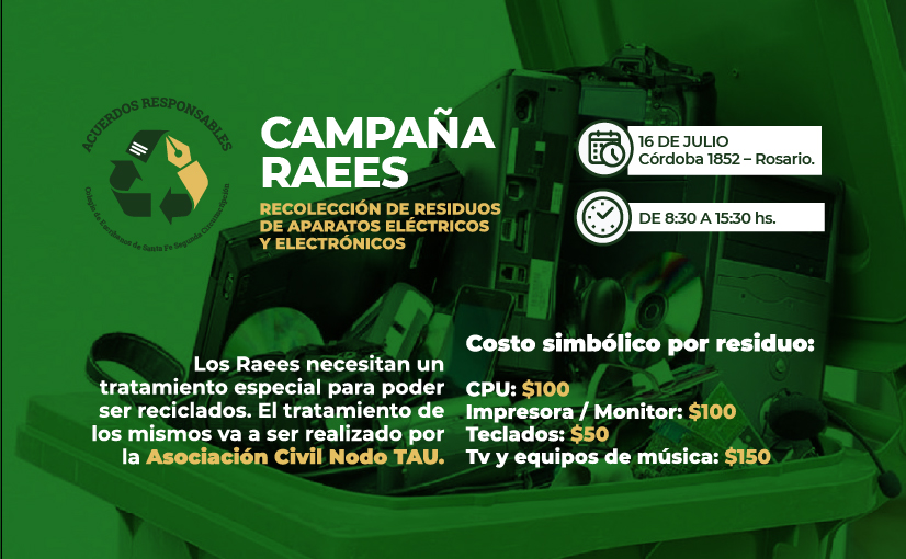 16 DE JULIO | CAMPAÑA RAEES (Recolección de residuos de aparatos ...